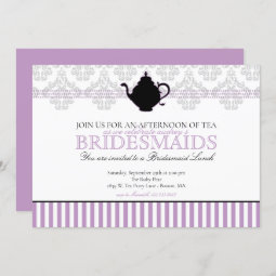 Purple Tea Party Invitation | Zazzle