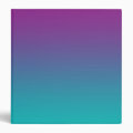 Purple & Teal Ombre 3 Ring Binder | Zazzle