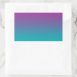 Purple & Teal Ombre Rectangular Sticker | Zazzle