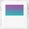 Purple & Teal Ombre Rectangular Sticker | Zazzle