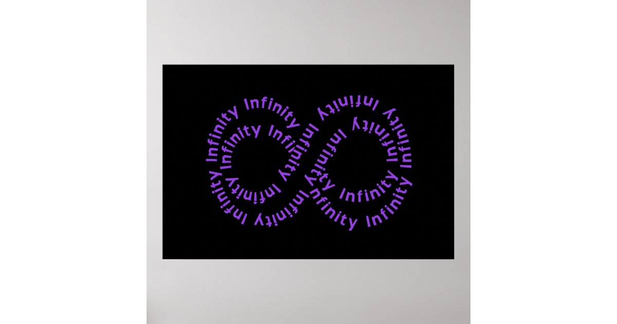 Purple Text Infinity Symbol Poster | Zazzle