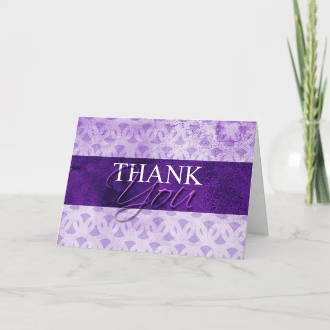 Purple Thank You Cards | Zazzle