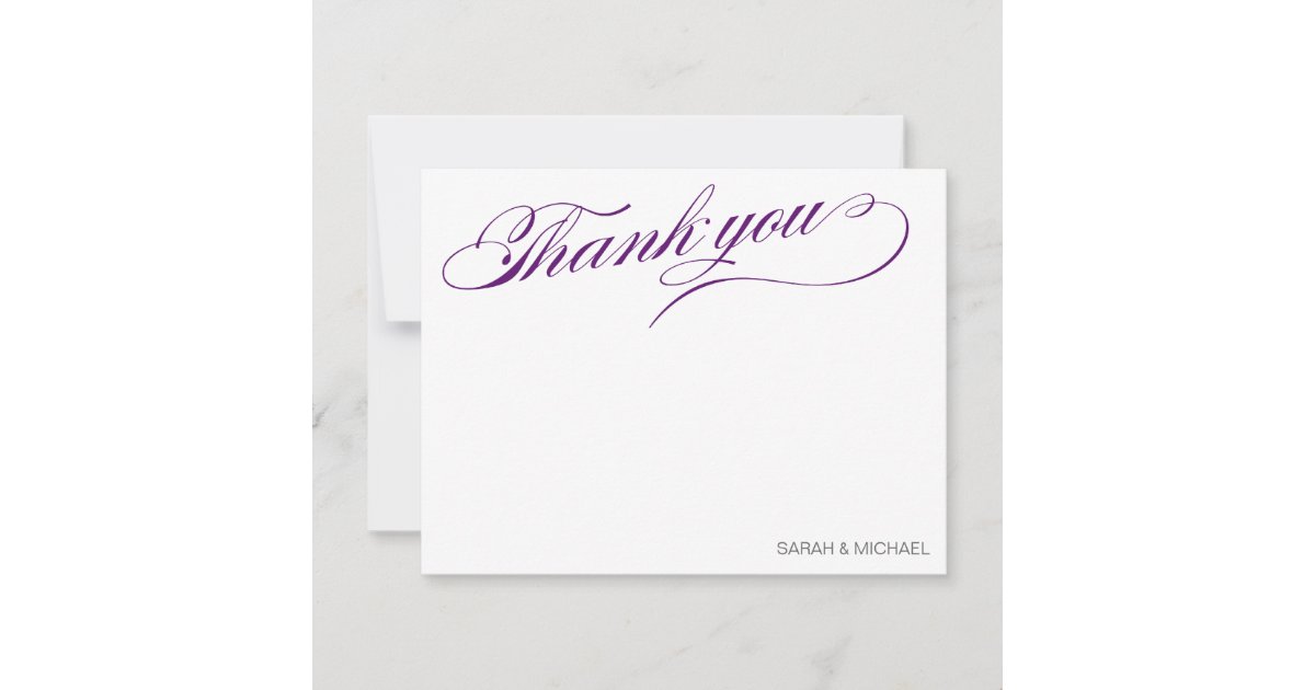 Purple Thank You Notes | Zazzle
