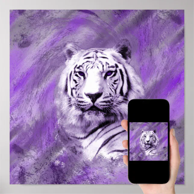 Purple Tiger Poster | Zazzle
