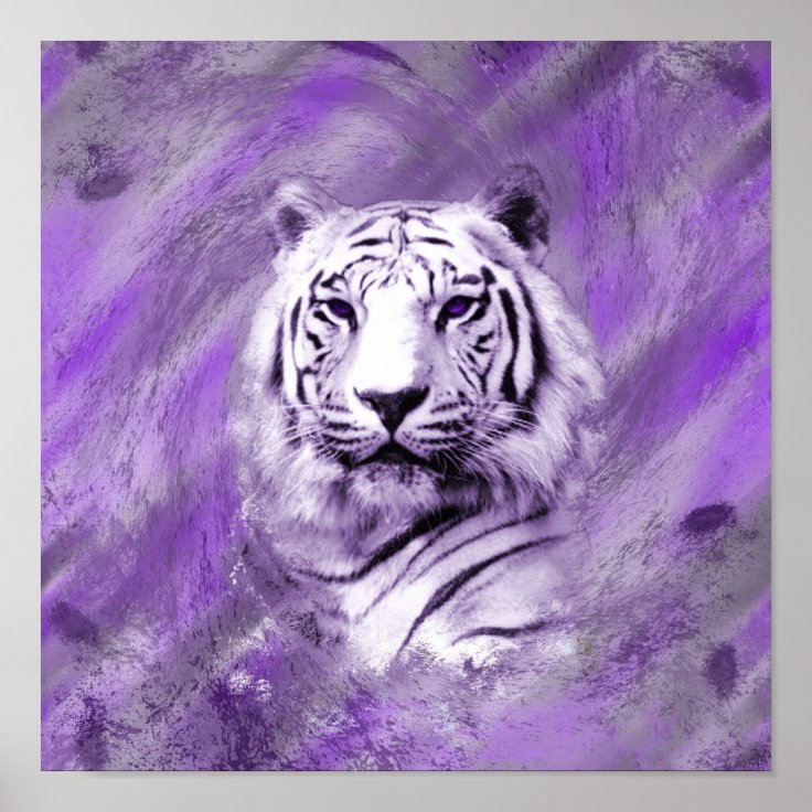 Purple Tiger Poster | Zazzle