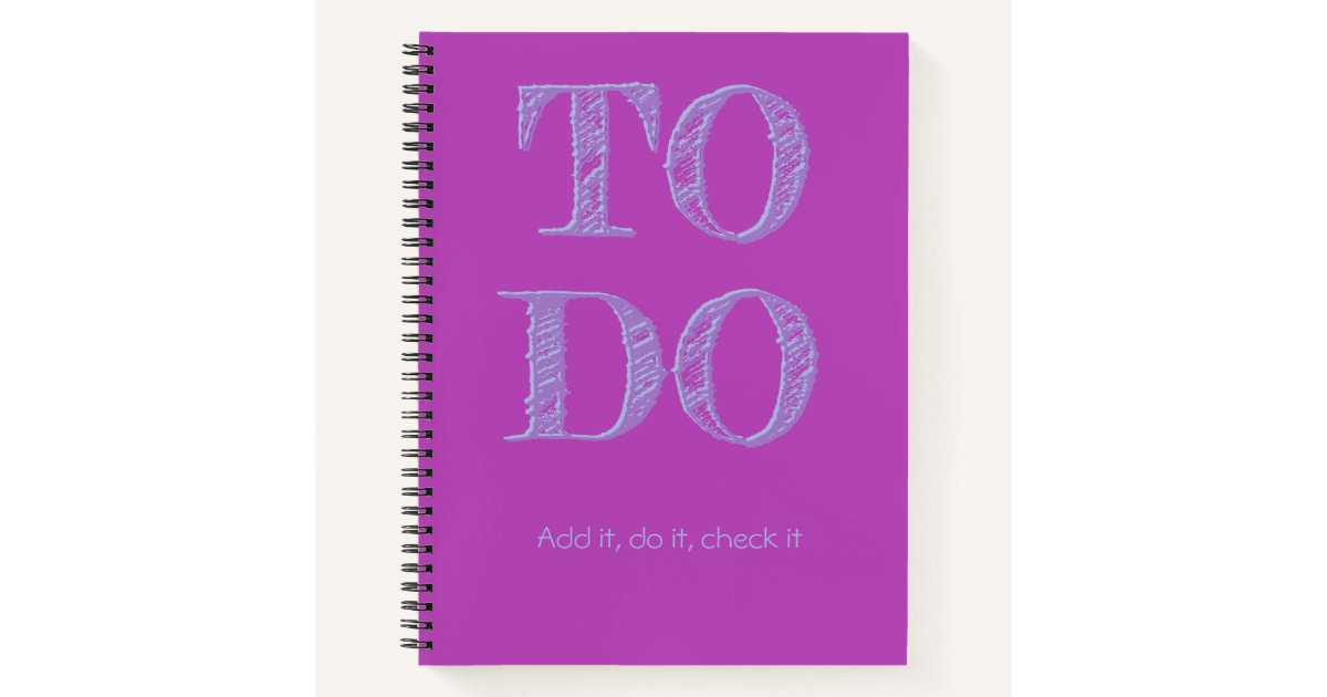 Purple To Do List Notebook | Zazzle