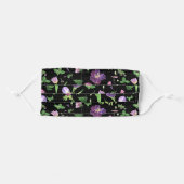 Purple Tulips Watercolor Pretty Pattern Adult Cloth Face Mask | Zazzle