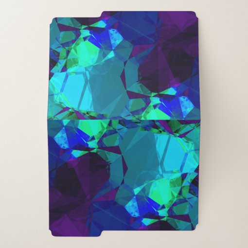 Purple Turquoise & Blue | Elegant Abstract Design File Folder | Zazzle