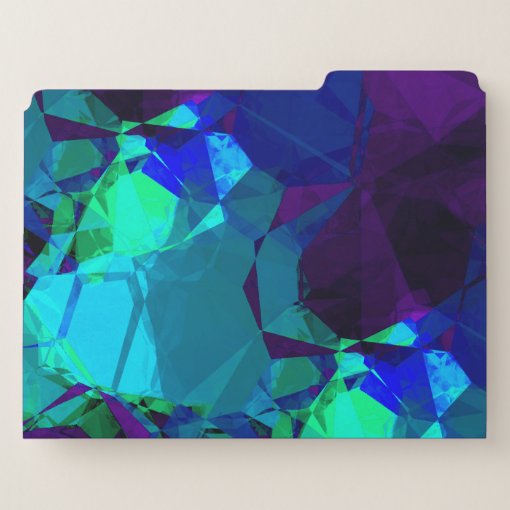 Purple Turquoise & Blue | Elegant Abstract Design File Folder | Zazzle
