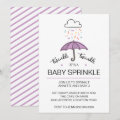 Purple twinkle twinkle baby sprinkle download invitation | Zazzle