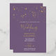 Purple Typography Wedding Foil Invitation | Zazzle