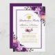 Purple Ultra Violet Graduation Party Invite PFP | Zazzle