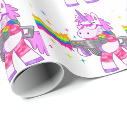 Purple Unicorn - Gun Wrapping Paper | Zazzle