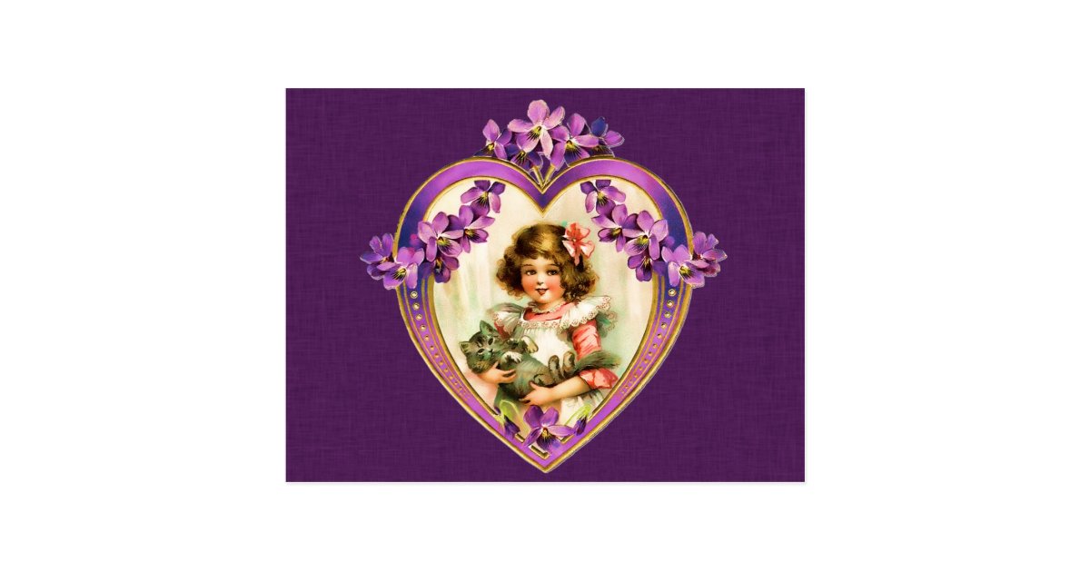 Purple Valentine's Day Postcard | Zazzle.com
