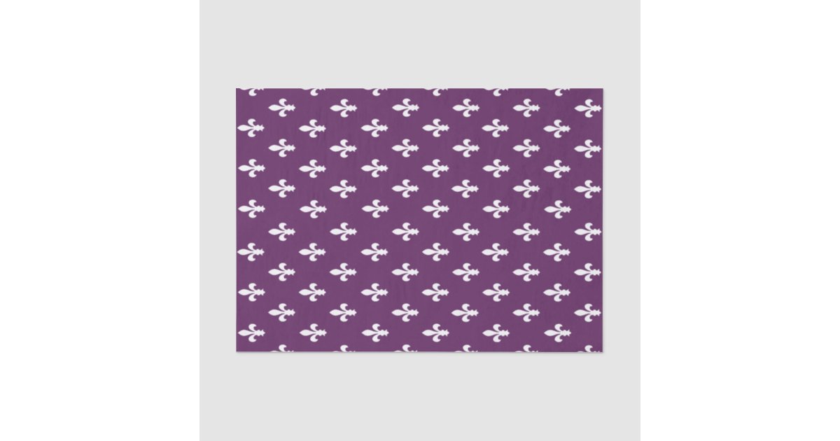 Purple Victorian Fleur de Lys Tissue Paper | Zazzle