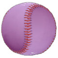 Purple Violet & Custom White Script Softball | Zazzle