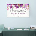 Purple Violet Floral Modern Graduation Graduate Banner | Zazzle