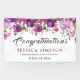 Purple Violet Floral Modern Graduation Graduate Banner | Zazzle