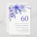 Purple Violet & Lavender 60th Birthday Party Invitation | Zazzle