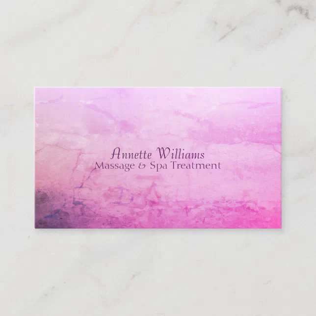 Purple violet stone marble faux look business card | Zazzle