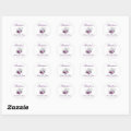 Purple Violet Tea Party Bridal Shower Small Classic Round Sticker | Zazzle