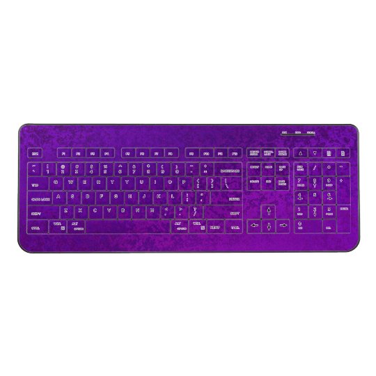 Purple Violet Ultraviolet Amethyst Intensive Wireless Keyboard | Zazzle.com