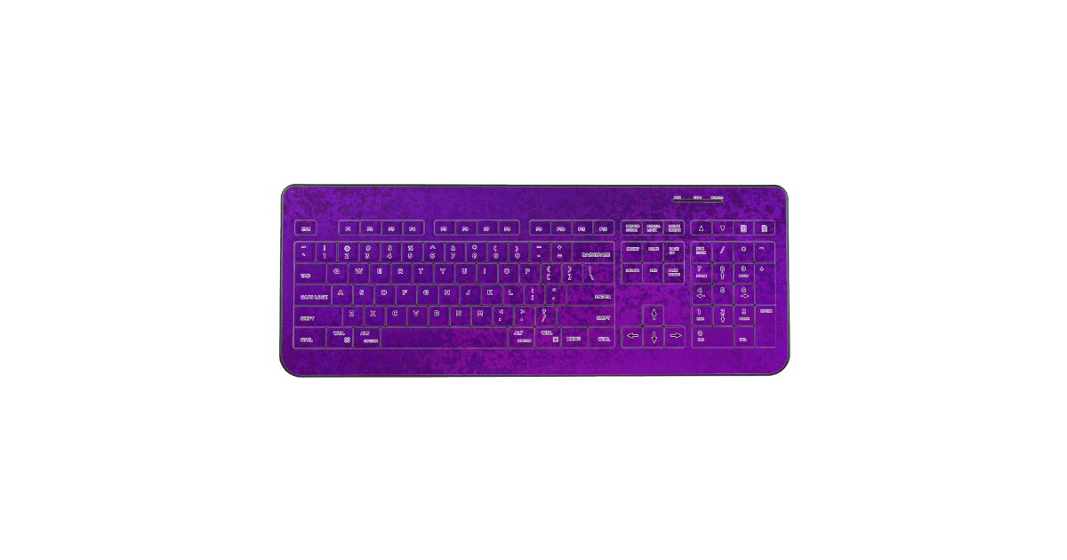 Purple Violet Ultraviolet Amethyst Intensive Wireless Keyboard | Zazzle