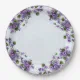 Purple Violets Hand Painted Paper Plate | Zazzle
