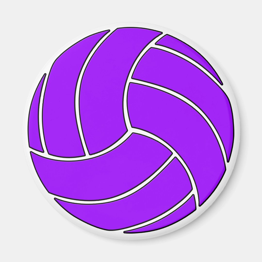 Purple Volleyball Customizable Sports Player/Coach Magnet | Zazzle