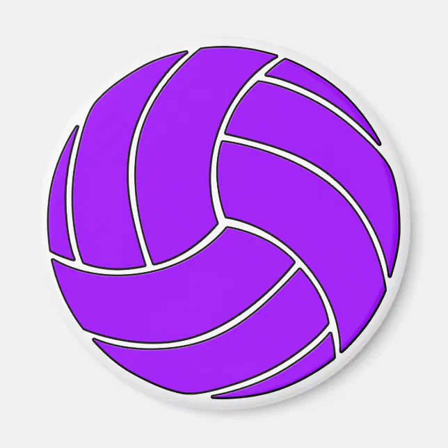 Purple Volleyball Customizable Sports Player/Coach Magnet | Zazzle