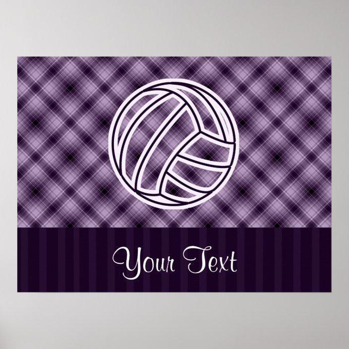 Purple Volleyball Poster | Zazzle.com