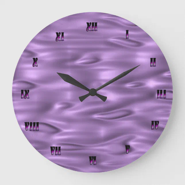Purple Wall Clock | Zazzle