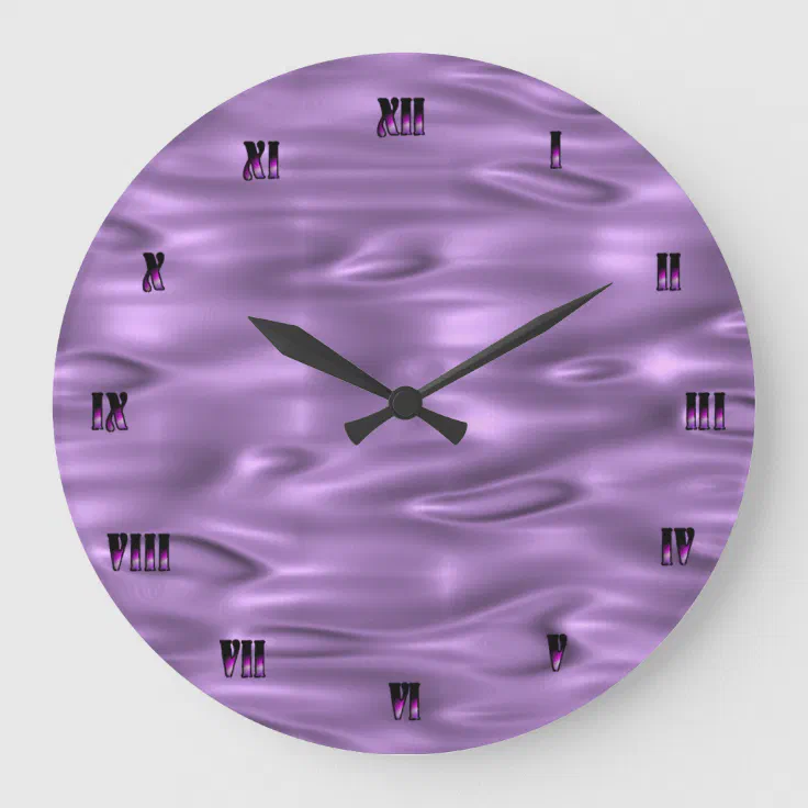 Purple Wall Clock | Zazzle