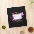 Purple Watercolor Floral Bouquet Portfolio Binder | Zazzle