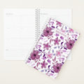 Purple Watercolor Floral Personalized Planner | Zazzle