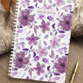Purple Watercolor Floral Personalized Planner | Zazzle