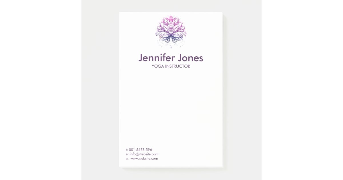 Purple Watercolor Lotus / Lily flower Post-it Notes | Zazzle