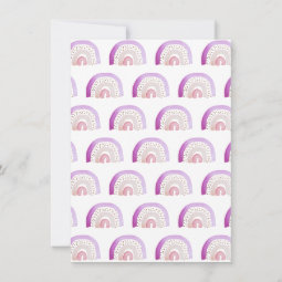 Purple Watercolor Rainbow Baby Shower Bingo Card | Zazzle