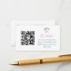Purple Watercolor Seashell QR Code Wedding Enclosure Card | Zazzle