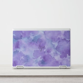 Purple watercolour art pattern HP laptop skin | Zazzle
