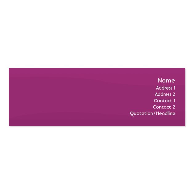 Purple Wave - Skinny Business Card Templates