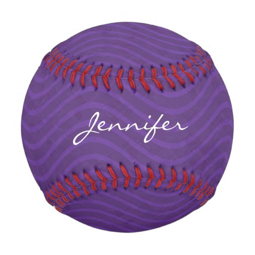 Purple Wavy Lines Pattern Baseball | Zazzle