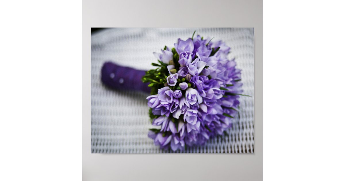 Purple Wedding Bouquet Poster | Zazzle