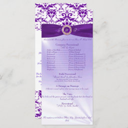 Purple Wedding Ceremony Program | Zazzle