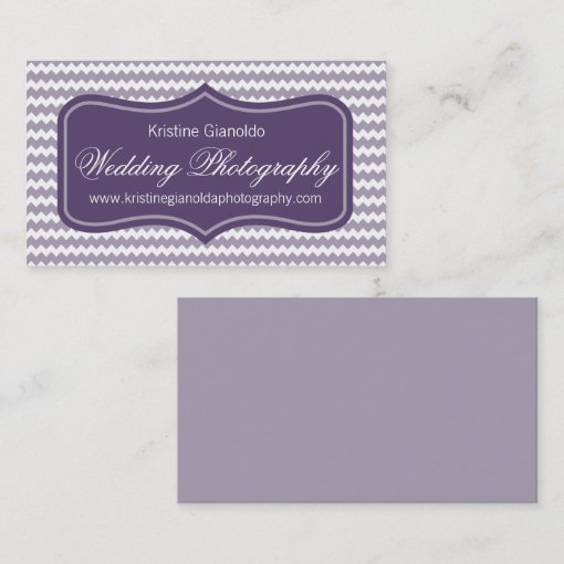 Purple Wedding Photographer Business Cards | Zazzle