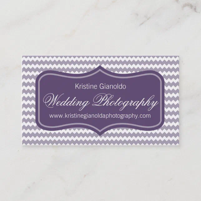 Purple Wedding Photographer Business Cards | Zazzle
