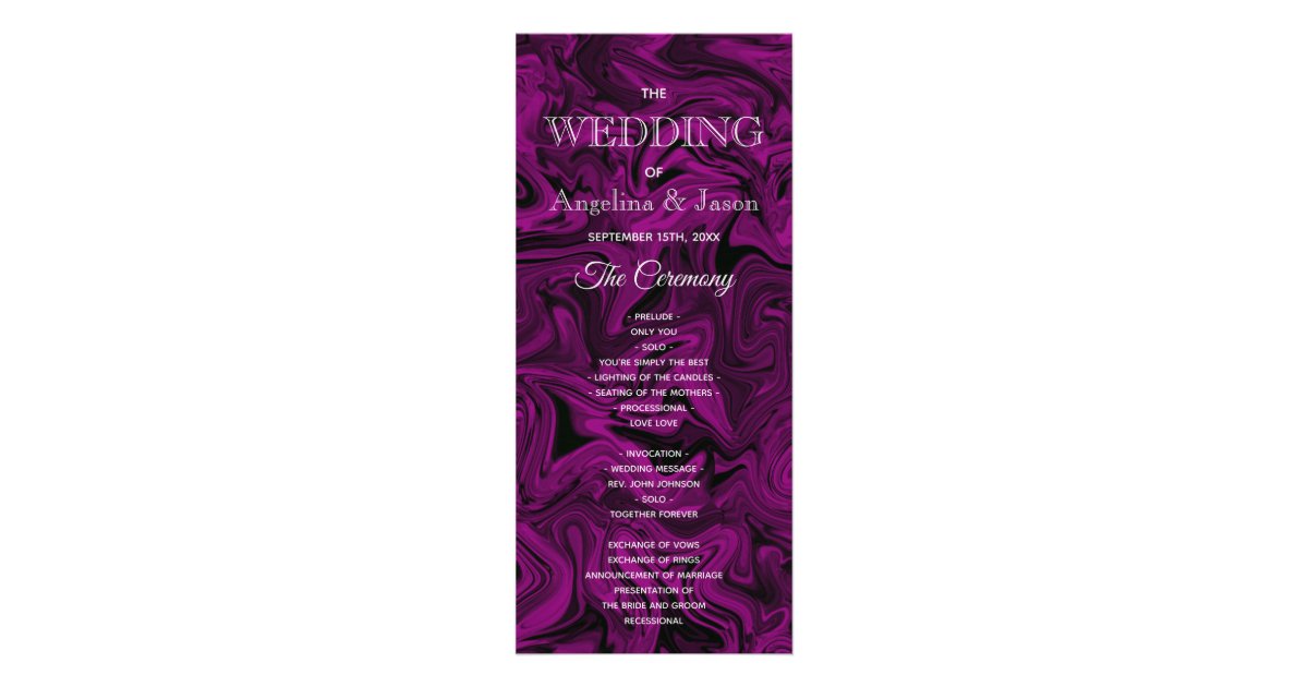 Purple Wedding Program | Zazzle