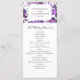 Purple wedding program. Watercolor floral ceremony Program | Zazzle
