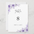 Purple Wedding Table Cards Template | Zazzle