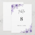 Purple Wedding Table Cards Template | Zazzle